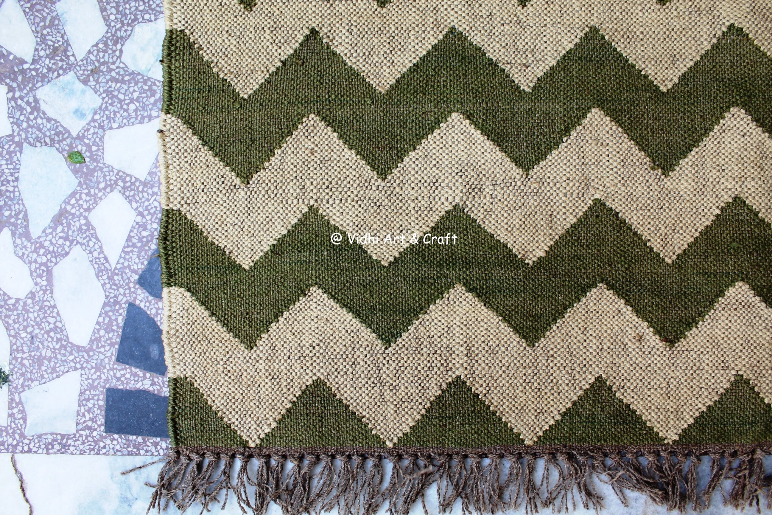 6x6 Green Rug Flat Weave Square Rug Square Wool Jute Rug | Etsy