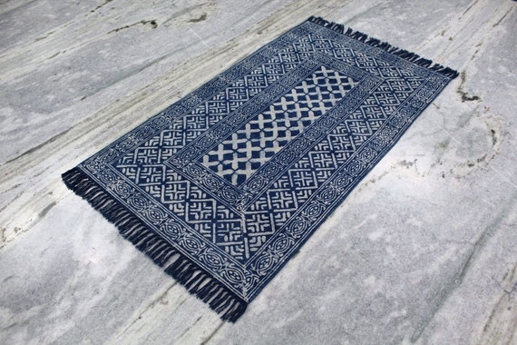 3X5 Indian Handmade Rug Hand Block Print Rug Outdoor / | Etsy