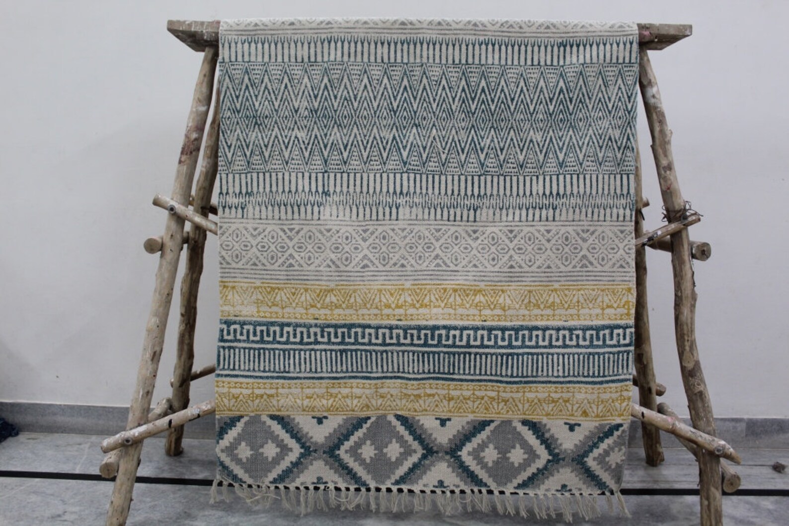 3X5 Area Rug Hand Block Print Rug Outdoor / Indoor/ Kitchen - Etsy