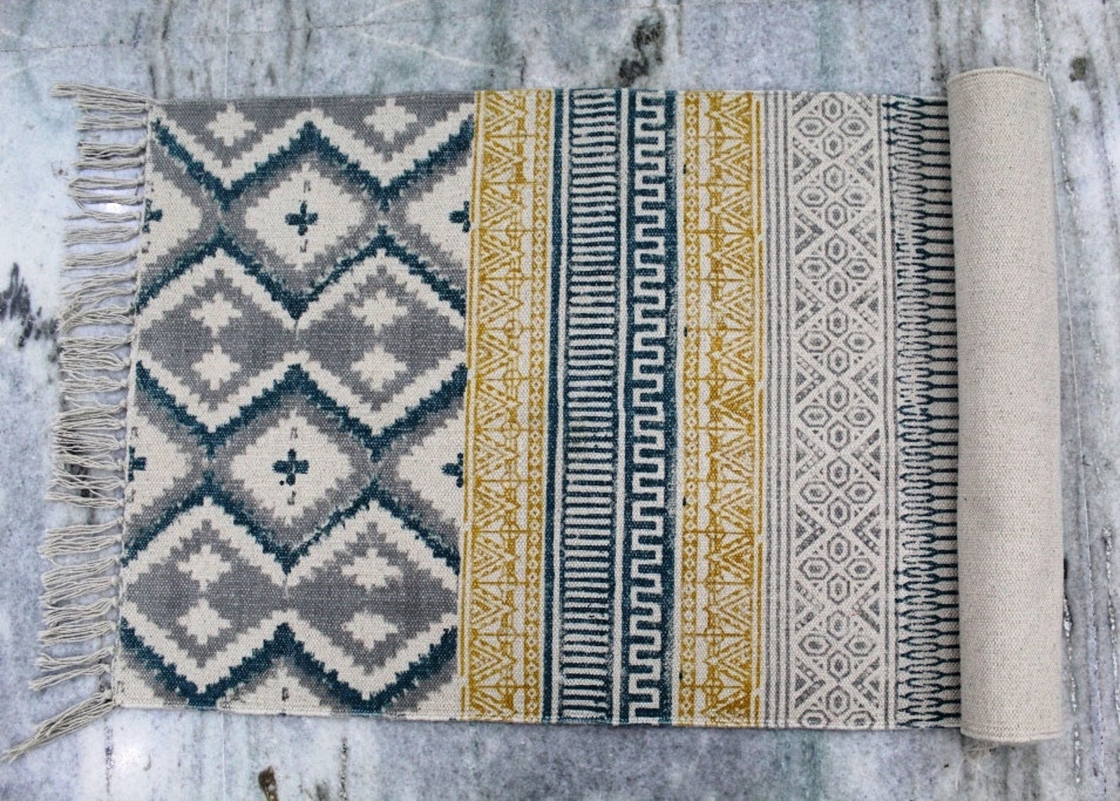 4x10 Long Runner Rug Indian Handmade Runner Rug Block Print - Etsy