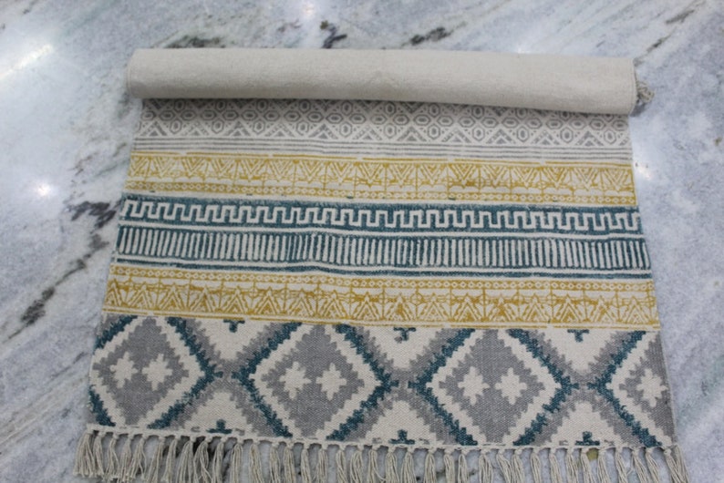 3X5 Area Rug Hand Block Print Rug Outdoor / Indoor/ Kitchen - Etsy