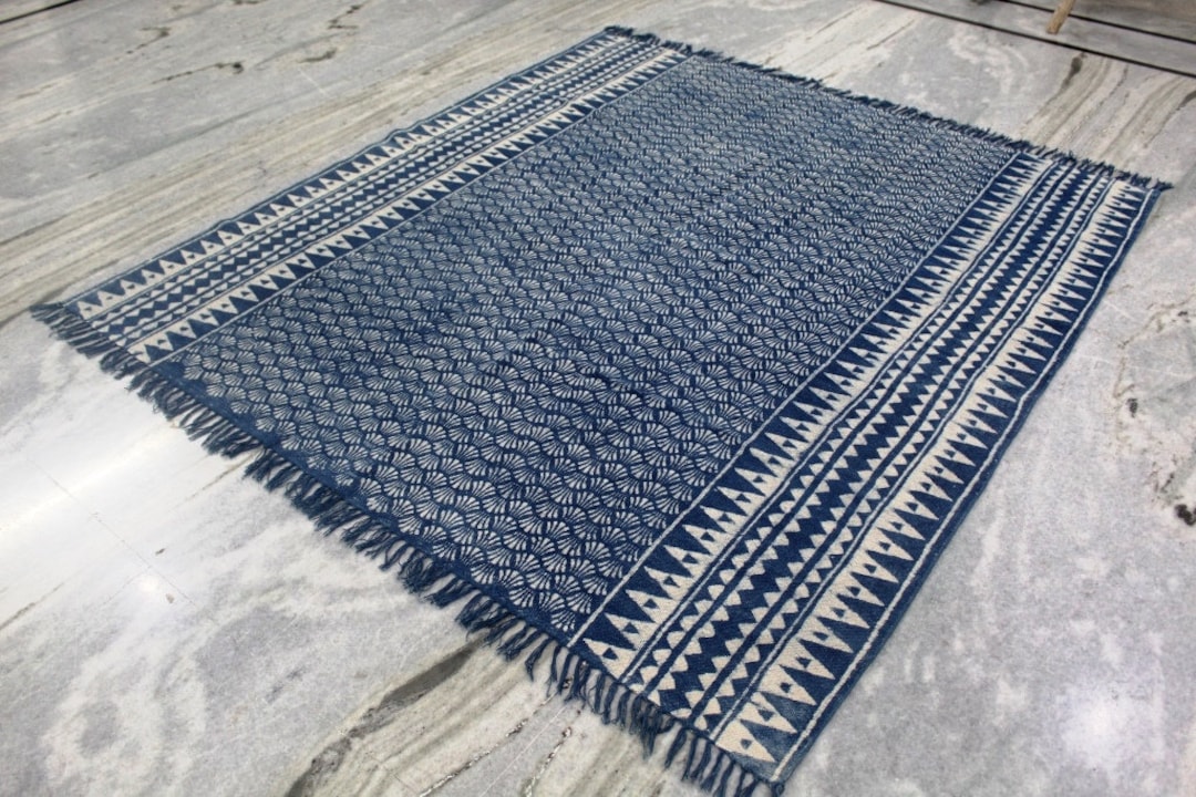 10x10 Feet Square Rug, Handwoven Indian Cotton Square Rug for Living ...