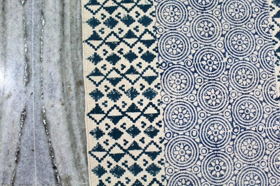 Indian Block Print Rug Handmade Rug Garden Rugkilim Rug - Etsy