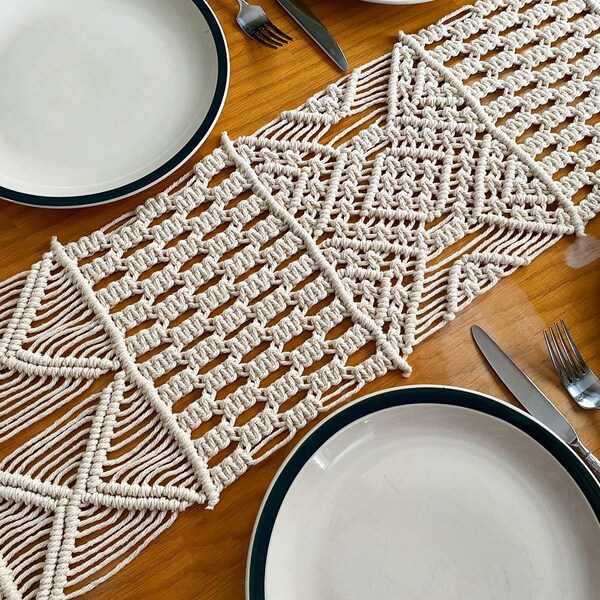 Macrame Runner - Etsy UK