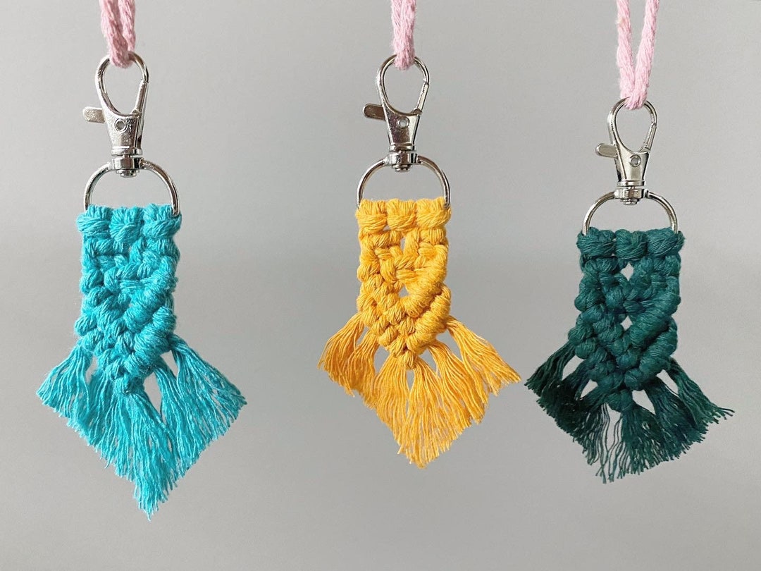 The Alicia Macrame Keychains - Etsy
