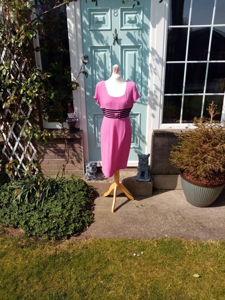 Vintage Pink Dress Simon Ellis Dress Size UK12, Lovely Candy Pink With ...
