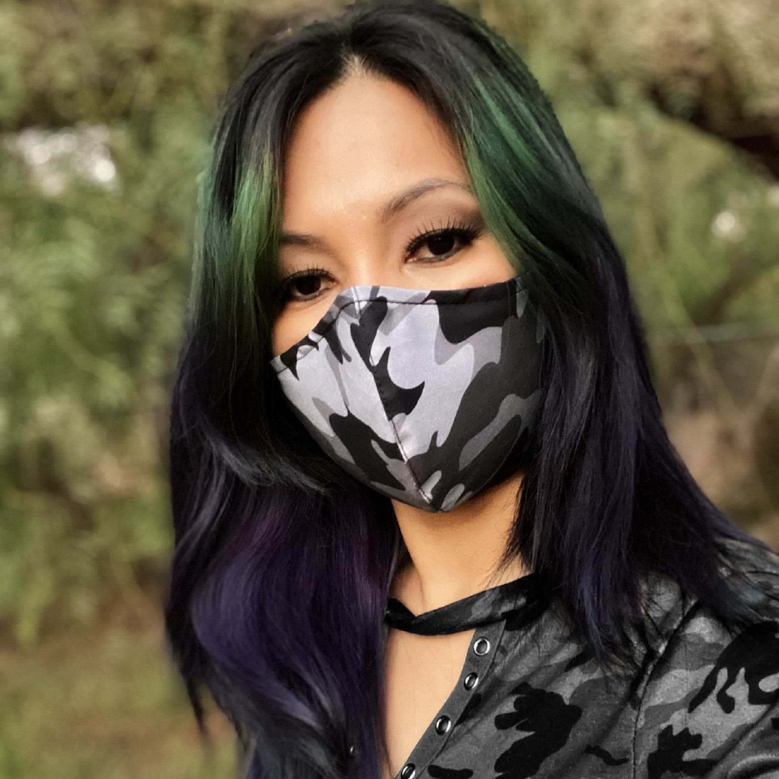 Black and Gray Camouflage Face Mask Camo Mask for Men Women - Etsy