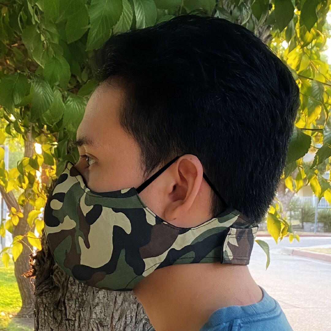 Camouflage Hook and Loop Fastened Face Mask With Ear Loops - Etsy