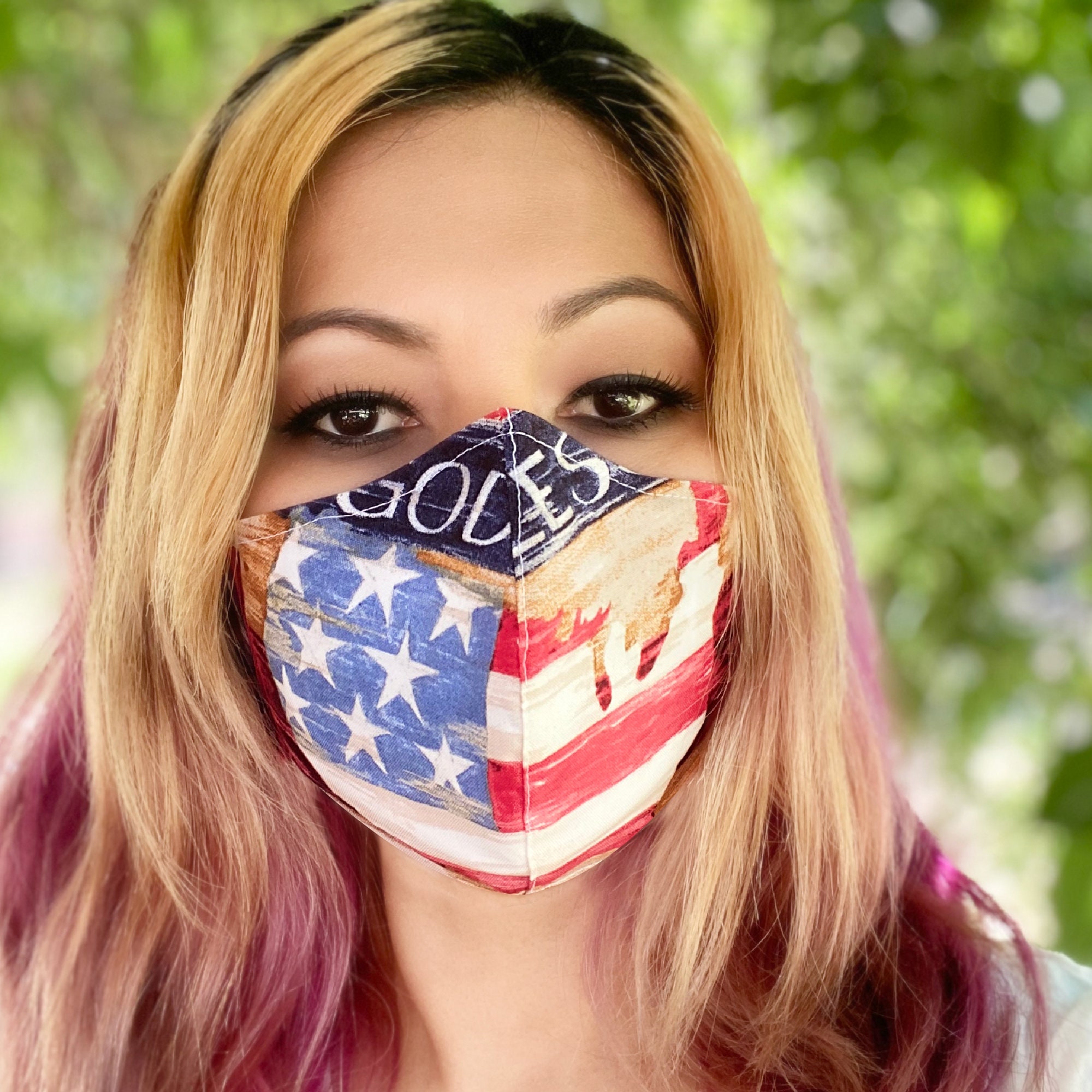 Patriotic United States Map American Flag Face Mask With Nose - Etsy