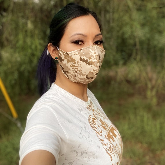 Light Brown Digital Camouflage Face Mask for Men Women and | Etsy