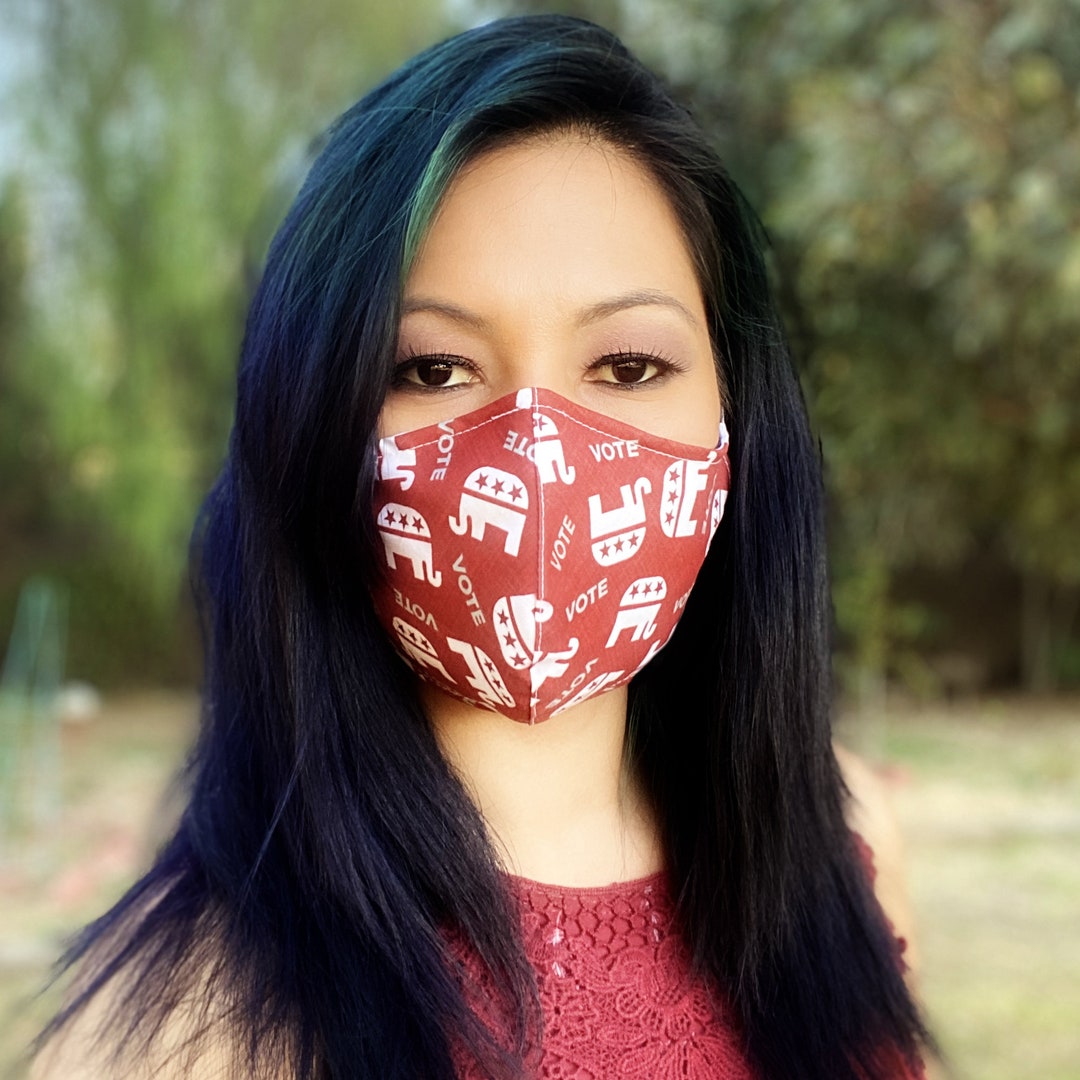 Vote Republican Face Mask With Nose Wire and Filter Pocket - Etsy