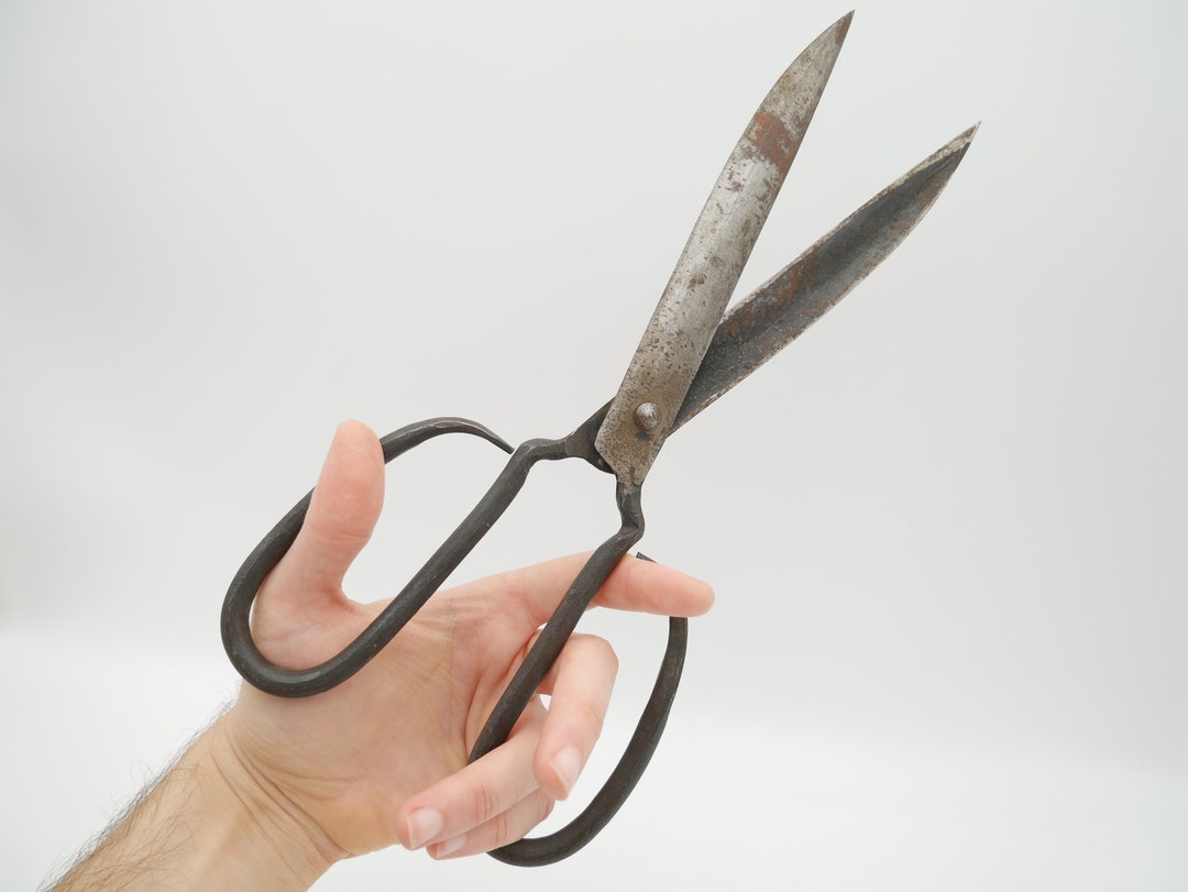 Antique Scissors Handwrought Iron Forged Blacksmith Shears - Etsy