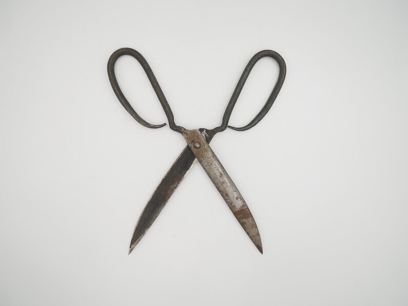 Antique Scissors Handwrought Iron Forged Blacksmith Shears - Etsy