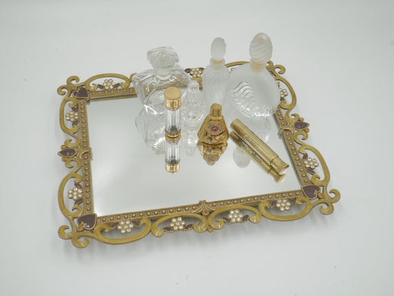 Vintage Antique Gold Tone Hollywood Regency Style Jeweled - Etsy