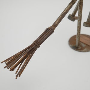 Vintage Steampunk Witch on a Broom Sculpture With Stand Copper and ...