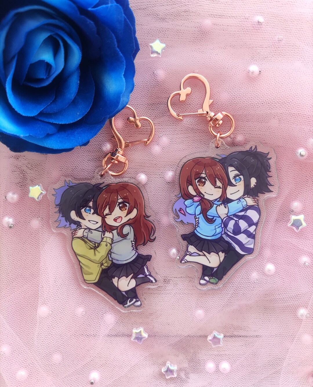 Hori & Miya Epoxy Keychain - Etsy