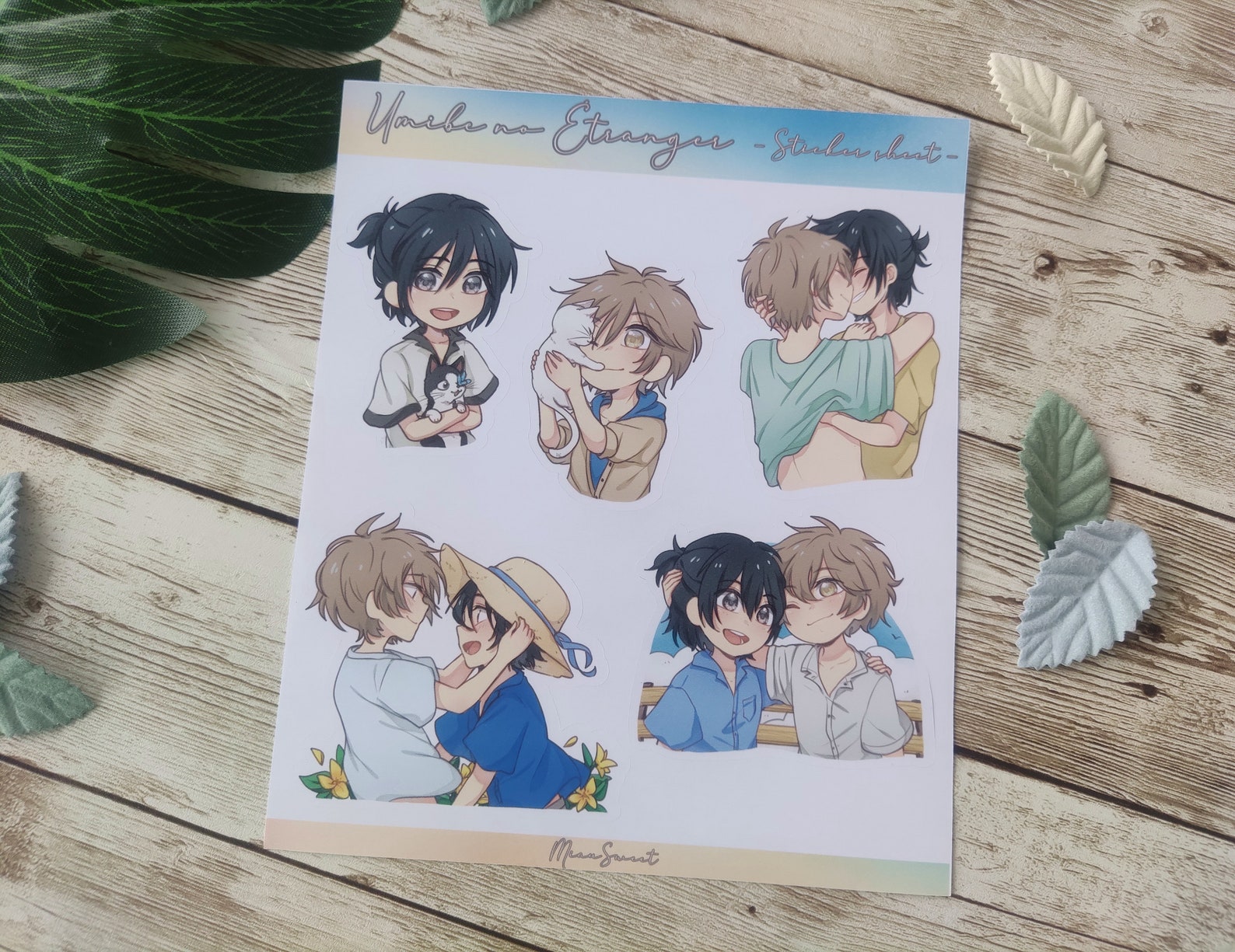 Shun & Mio Umibe No Étranger Sticker Sheet A Stranger in - Etsy