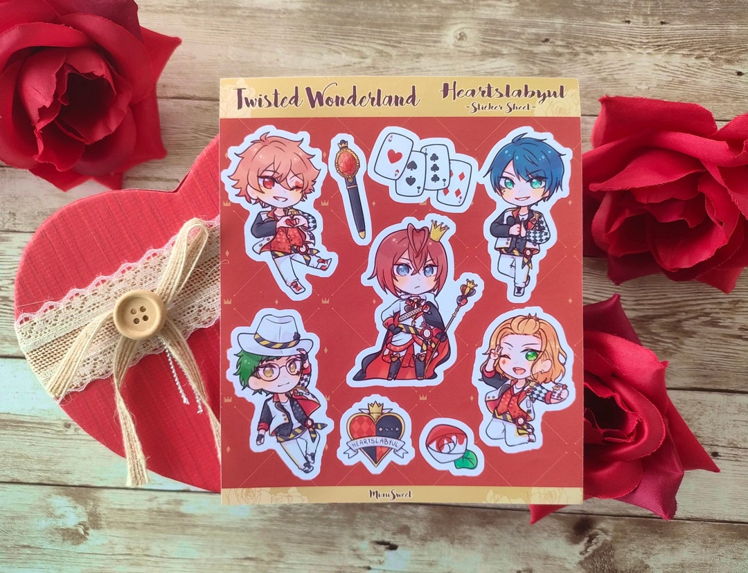 TWST Wonderland - Sticker Sheet - Heartslabyul - Etsy
