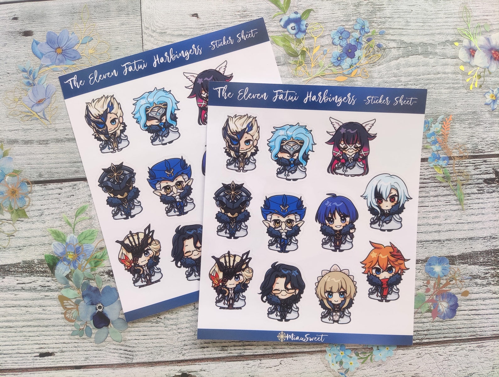 The Eleven Fatui Harbingers Sticker Sheet Genshin Impact - Etsy Canada