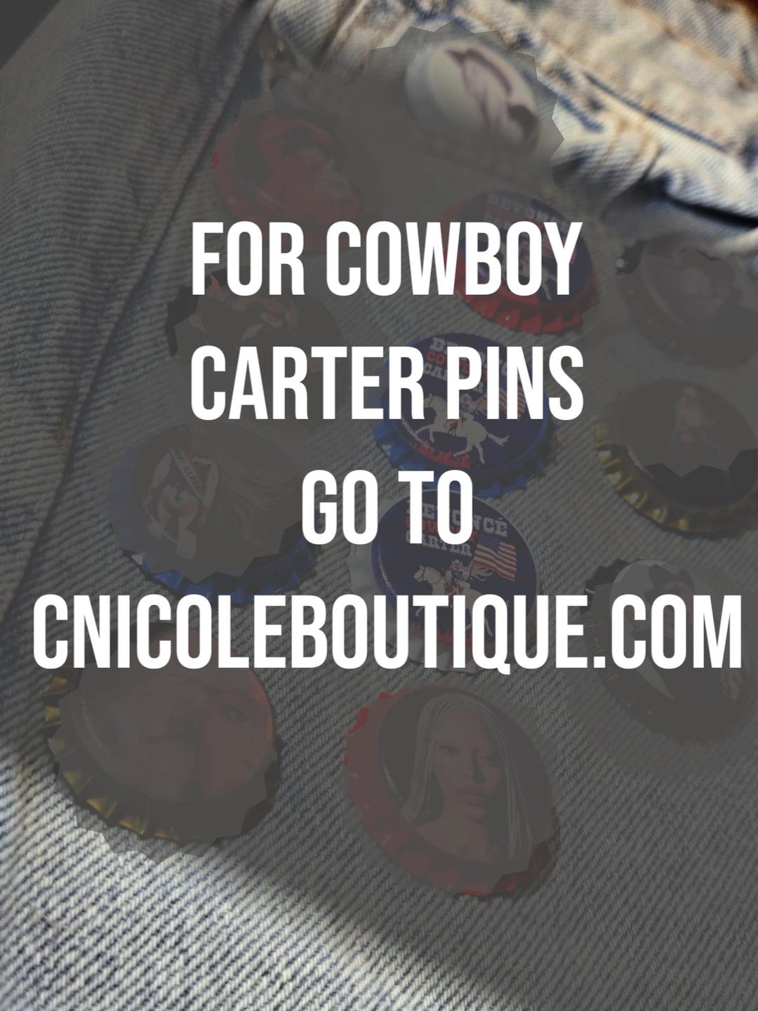 Bottle Cap Pins | Handmade Cowboy Carter - Etsy