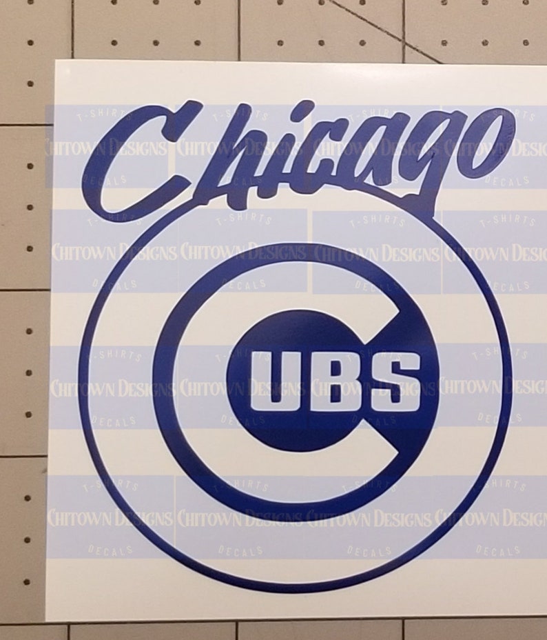Chicago Cubs Vinyl Decal - Etsy