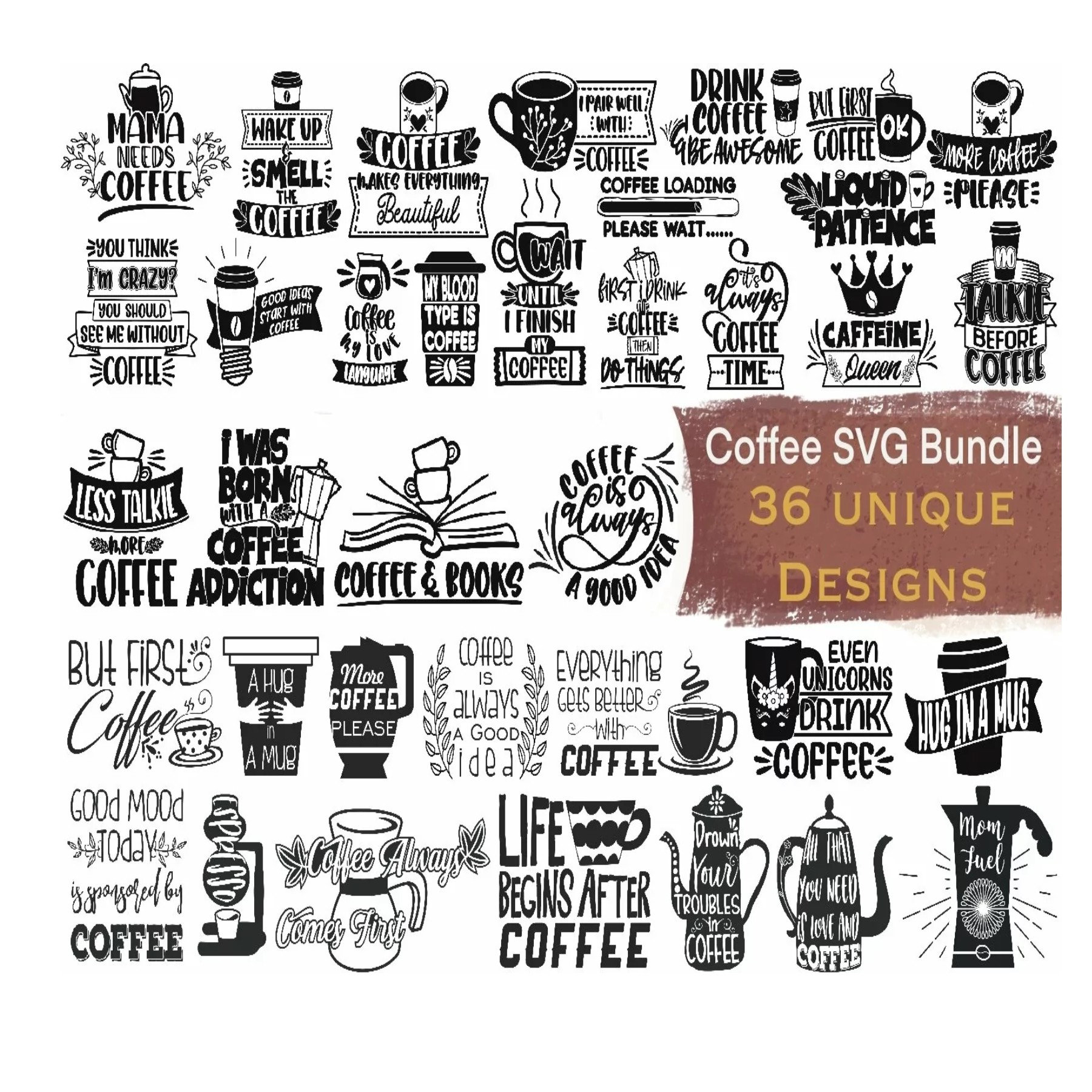 Coffee SVG Bundle - Etsy
