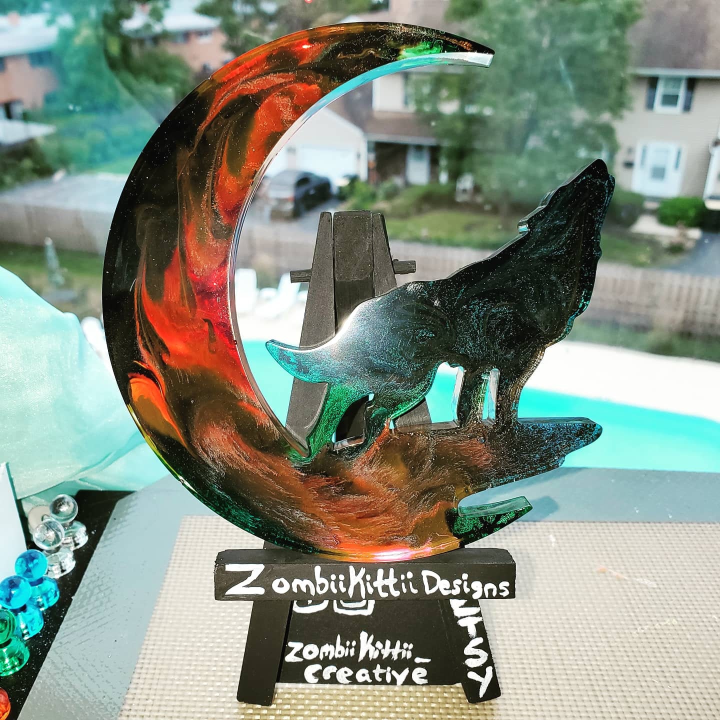 CUSTOM Animal in the Moon Art | Etsy