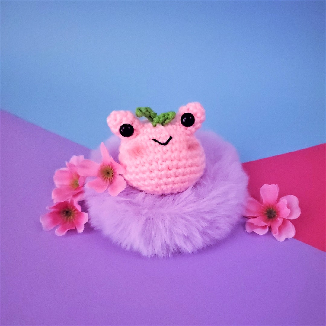 Handmade Mini Strawberry Frog Plush Amigurumi Keychain - Etsy