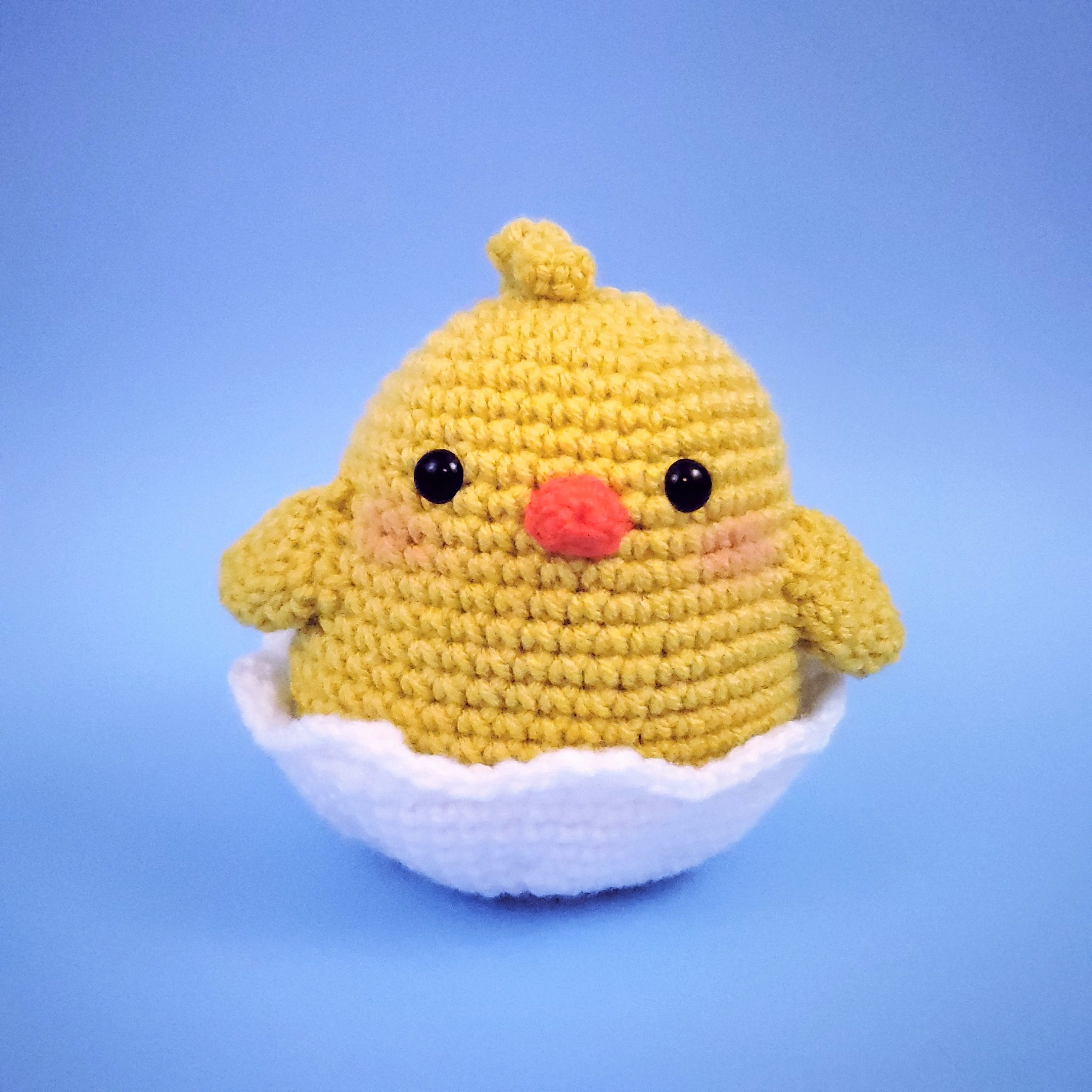 Handmade Cute Easter Chick in Eggshell Amigurumi Plush - Etsy Australia