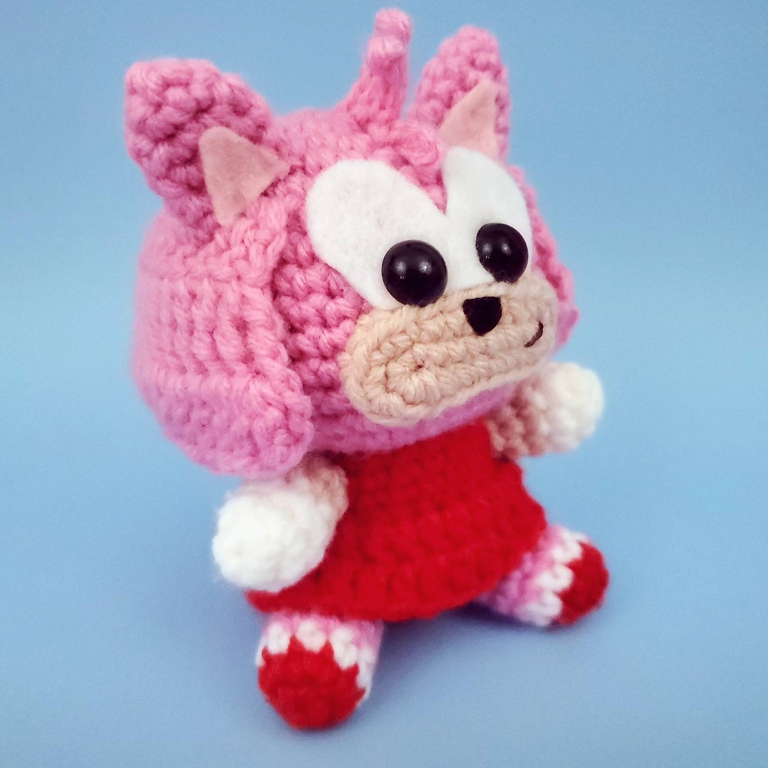 Handmade Sonic the Hedgehog Amy Rose Amigurumi Plush - Etsy UK