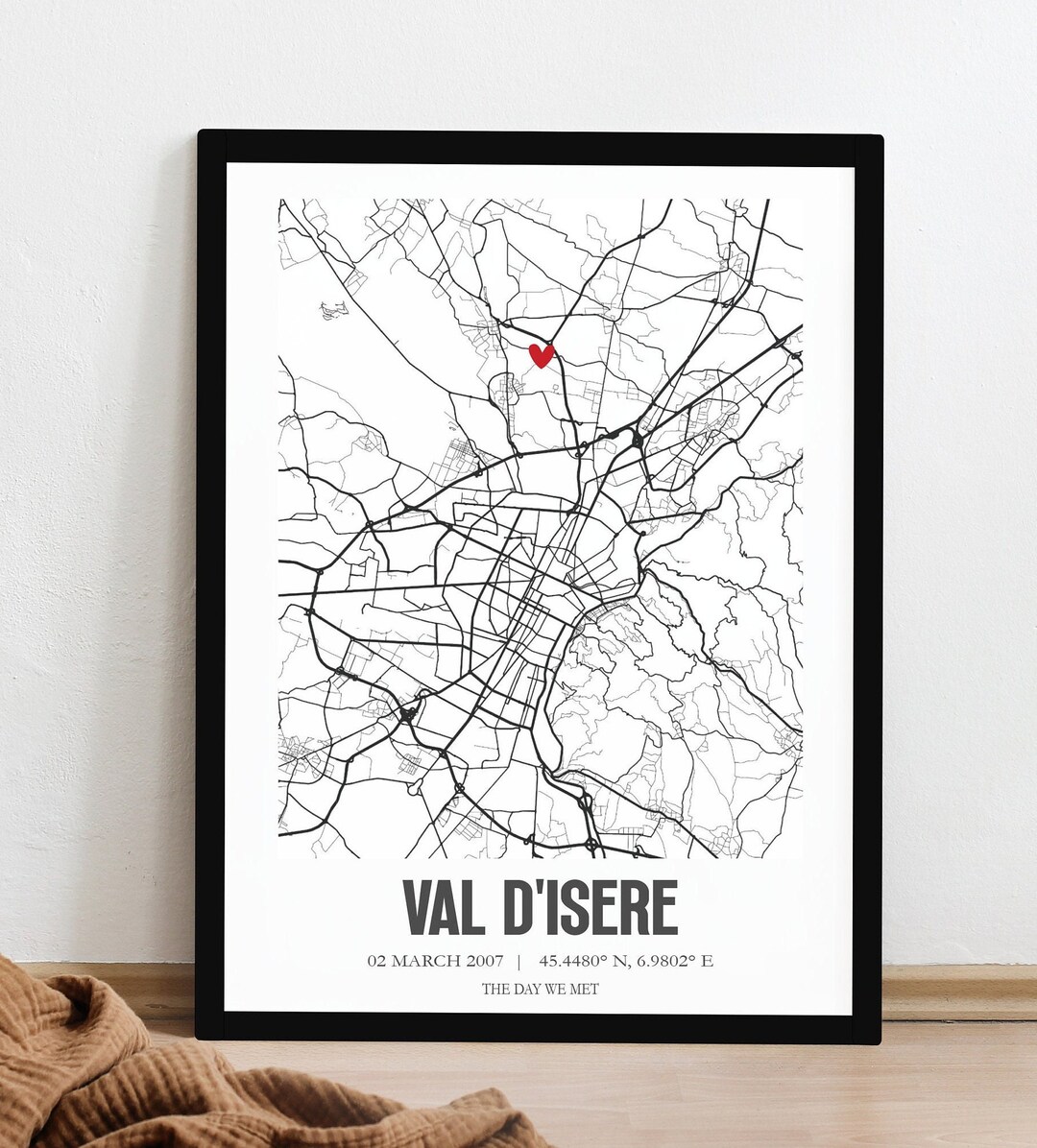 A3 Personalised World Map Print, Custom Map Print, Anniversary Gift ...