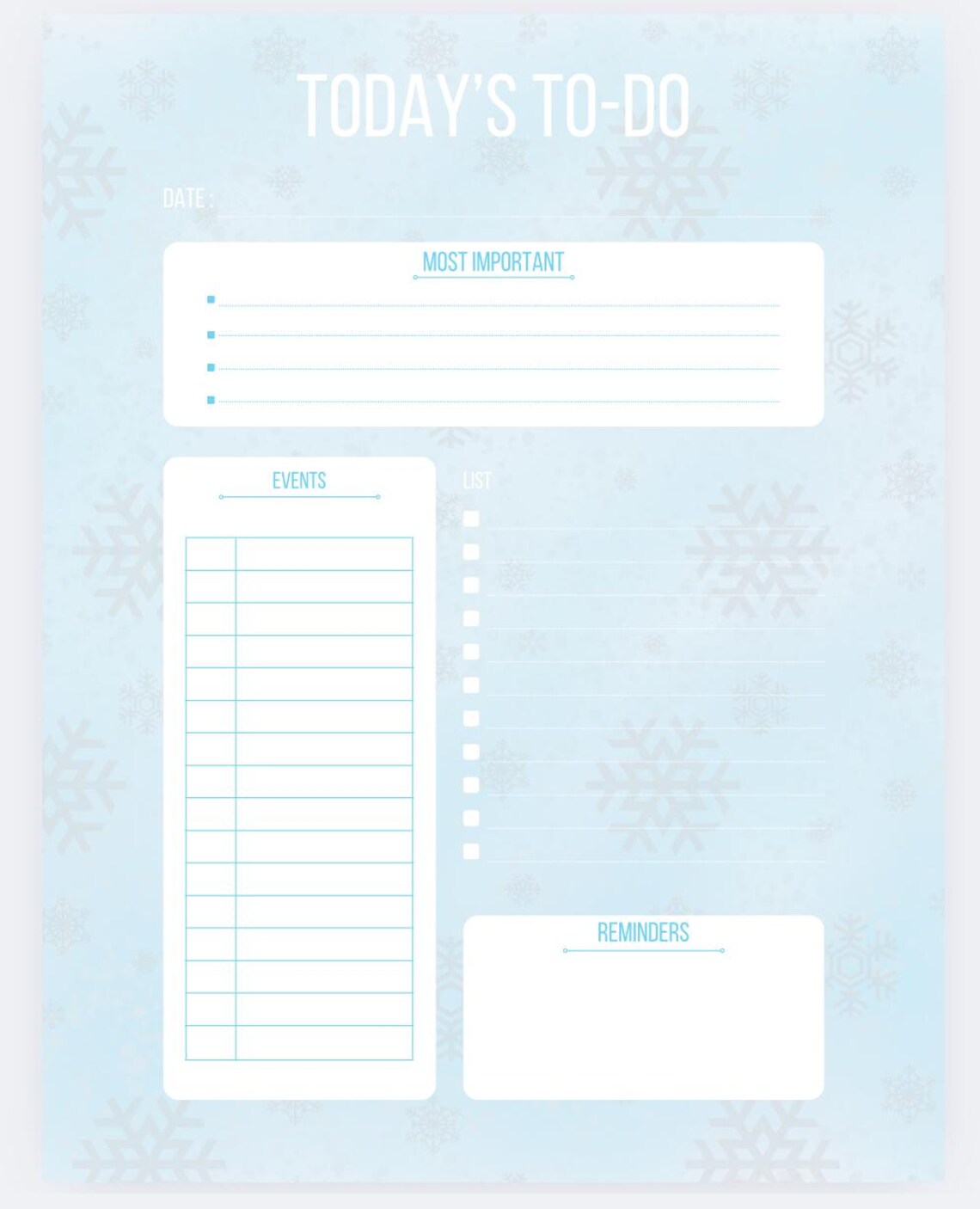 Seasonal Printable Daily Planner Daily Planner for All Seasons Seasonal ...