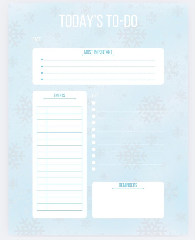 Seasonal Printable Daily Planner Daily Planner for All Seasons Seasonal ...