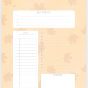 Seasonal Printable Daily Planner Daily Planner for All Seasons Seasonal ...