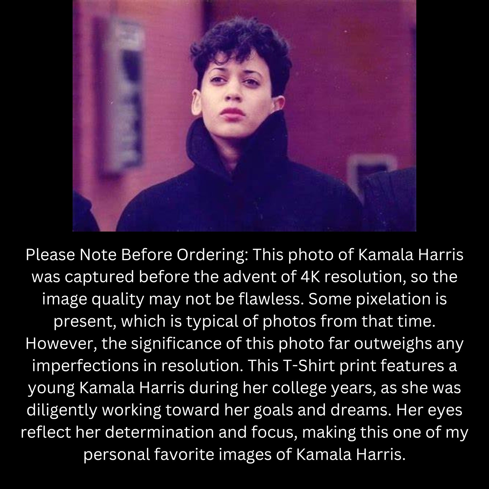 Kamala Harris College Years Photo T-shirt Print - Etsy