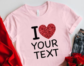 Custom I Love T Shirt - Etsy