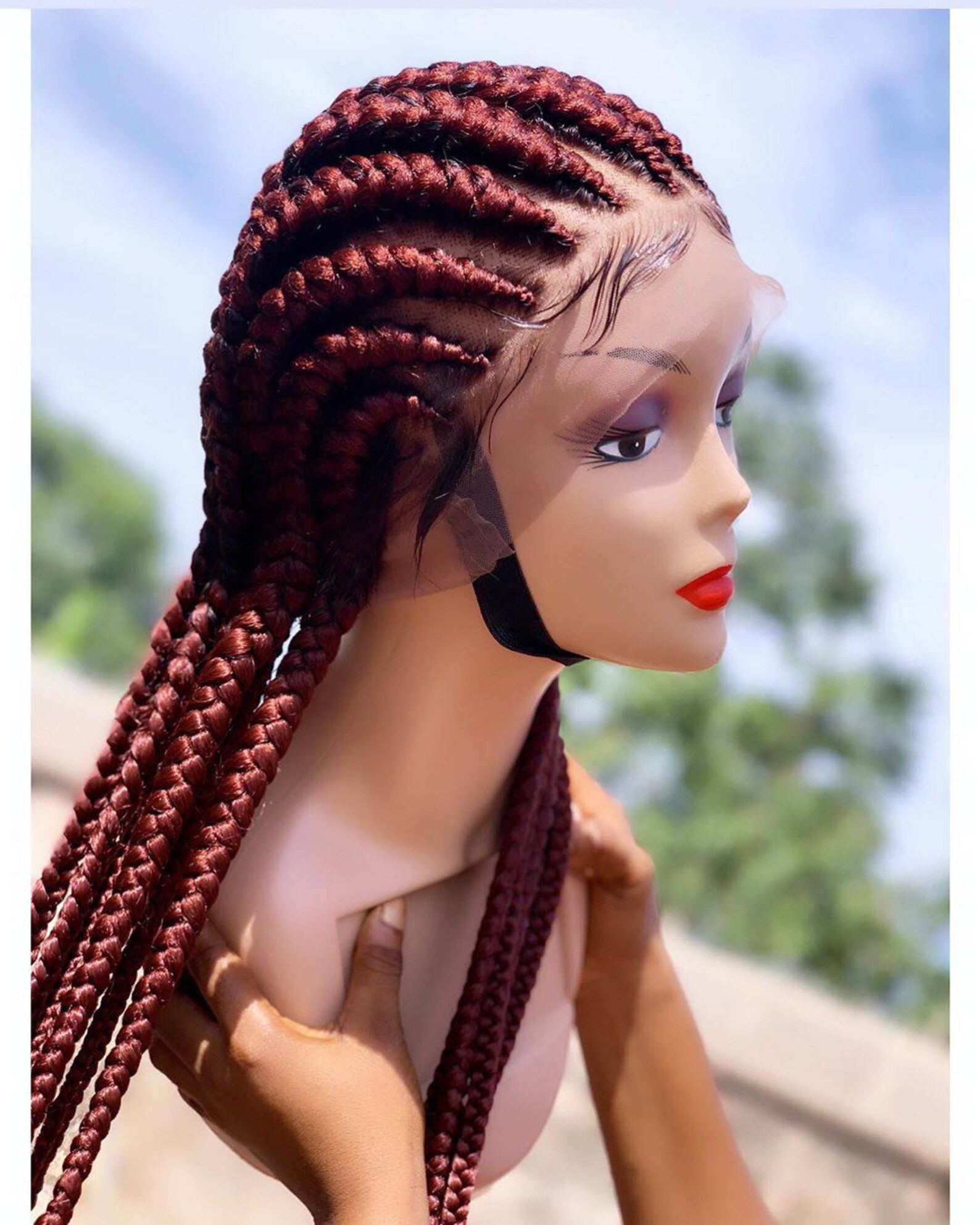 Full lace Braided wig Nigerian Woman Braided wigs for Black | Etsy
