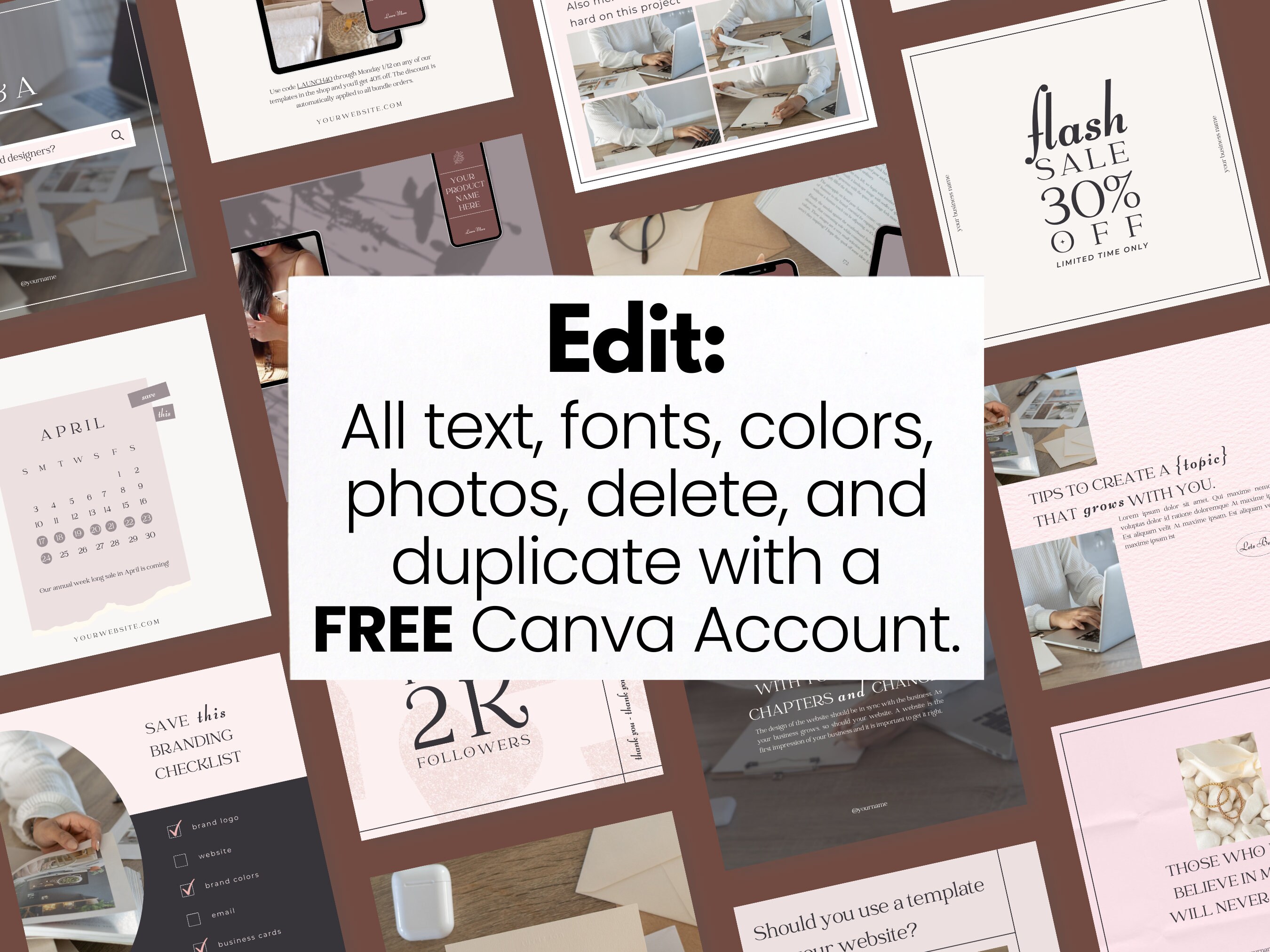 Social Media Templates, Canva Template, Instagram Template, Instagram ...