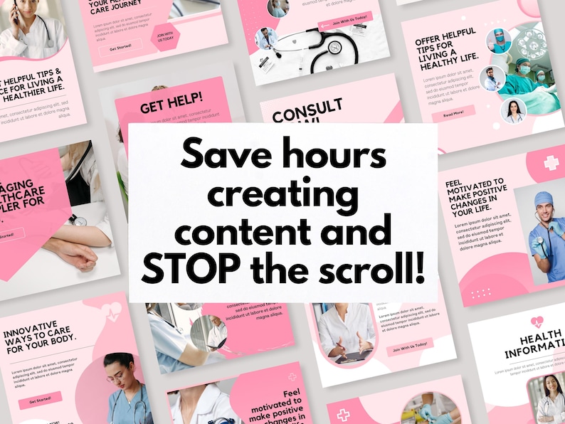 The Healthcare Collection Social Media Templates, Canva Template ...