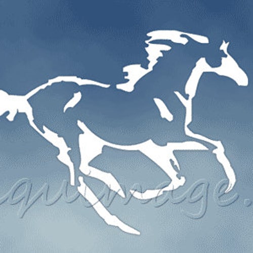 Running Horses Vinyl Decal Car Window Sticker Design for - Etsy