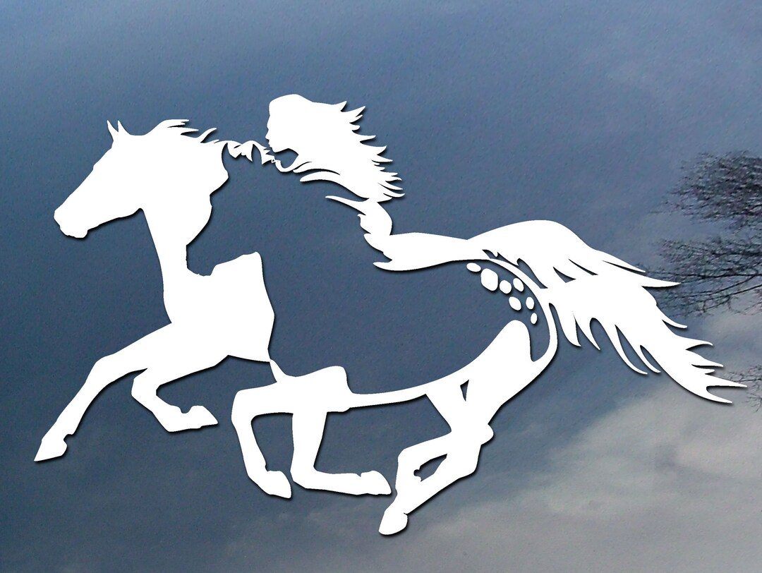 Running With the Herd Horse Vinyl Decal, Car Window Sticker, Design for ...