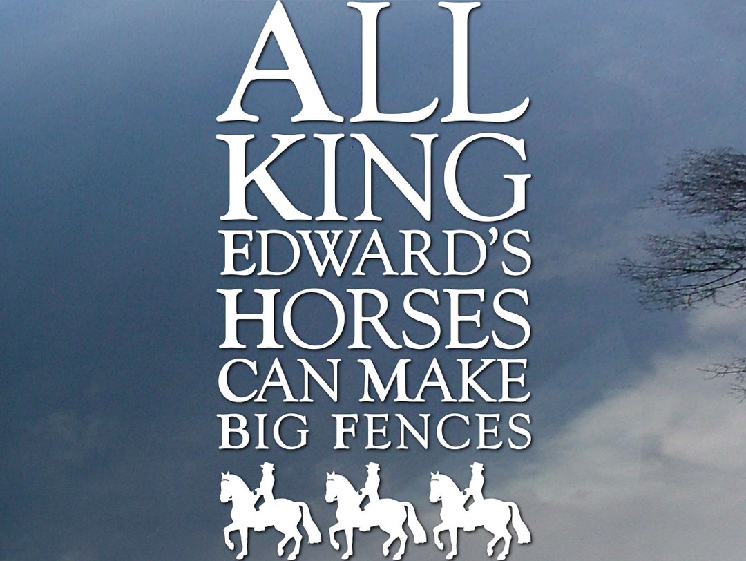 All King Edward's... Dressage Vinyl Decal, Car Window Sticker, Design ...