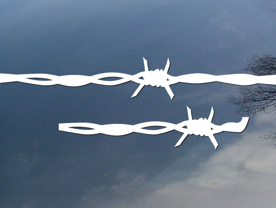 Barbed Wire Vinyl Decal, Car Window Sticker, Design for Truck or ...