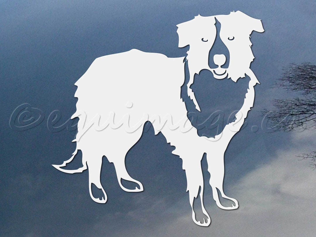 Border Collie Vinyl Decal, Dog Car Window Sticker, Design for Truck or ...
