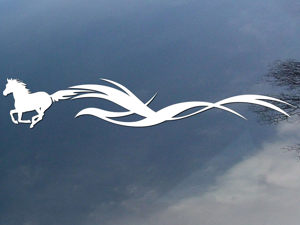 Wave Horse Vinyl Decal, Car Window Sticker, Design for Truck or Trailer ...