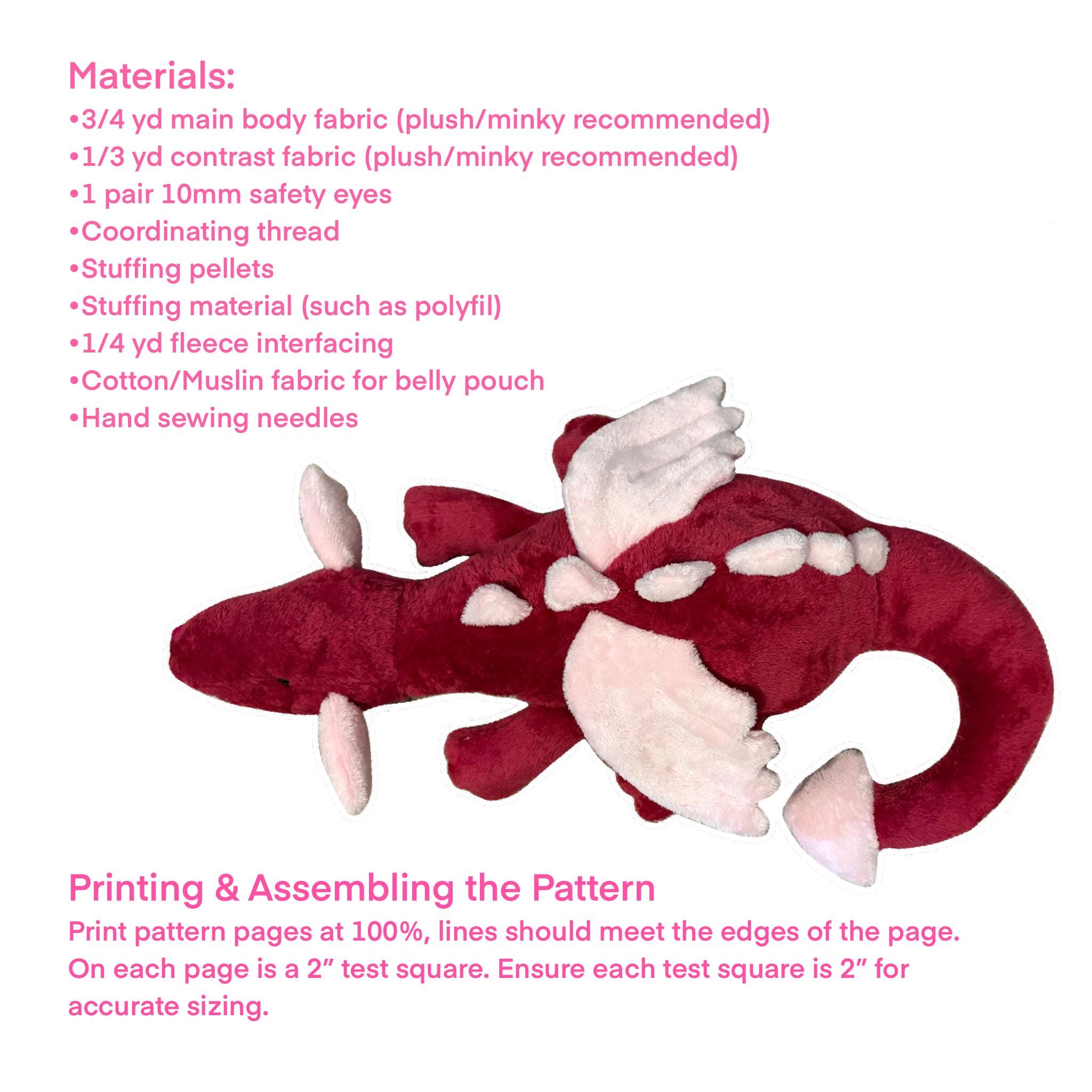 Jelly Dragon Plush Sewing Pattern - Etsy