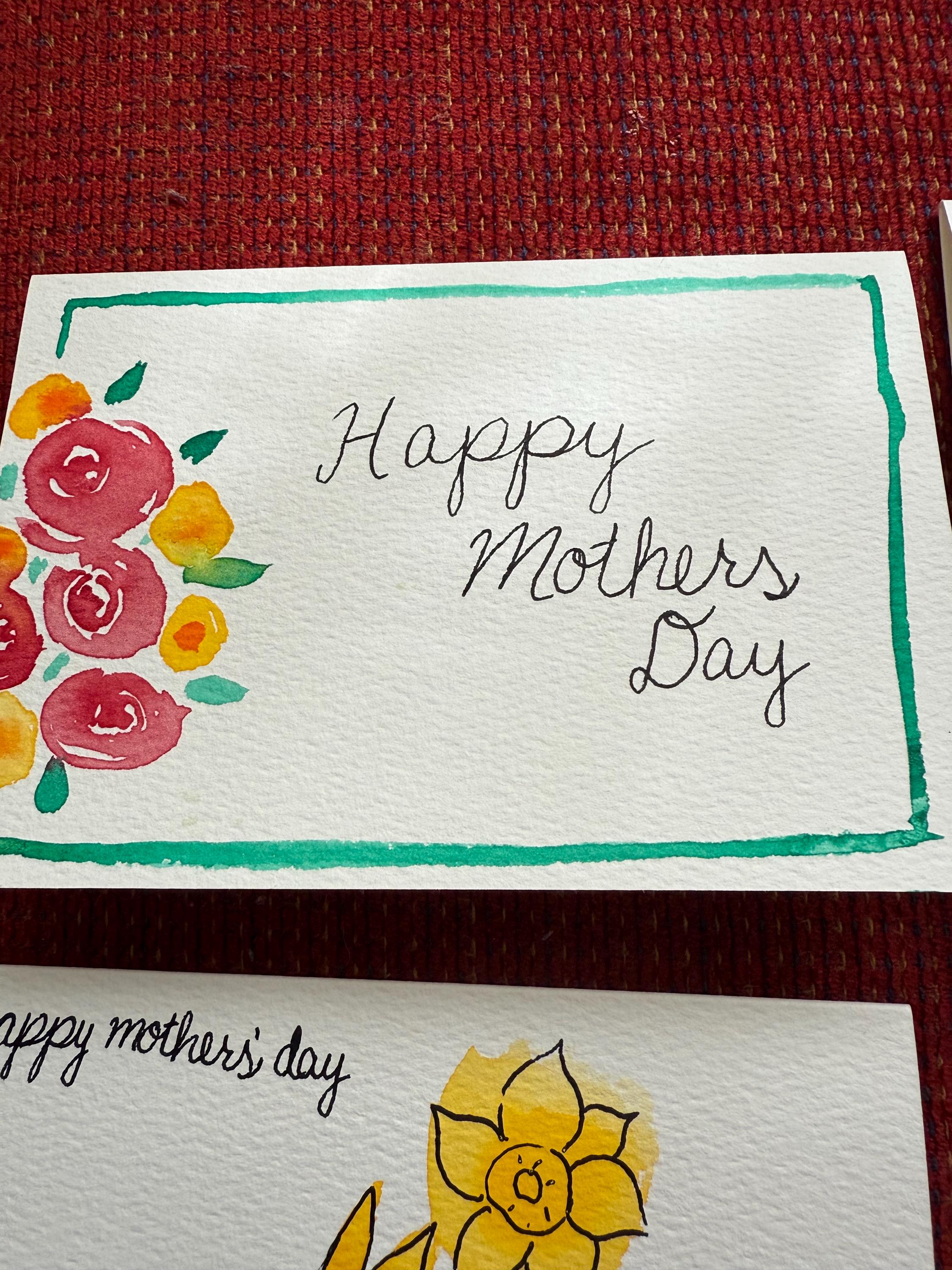 Individually Hand Painted Watercolor Mothers Day Card - Etsy