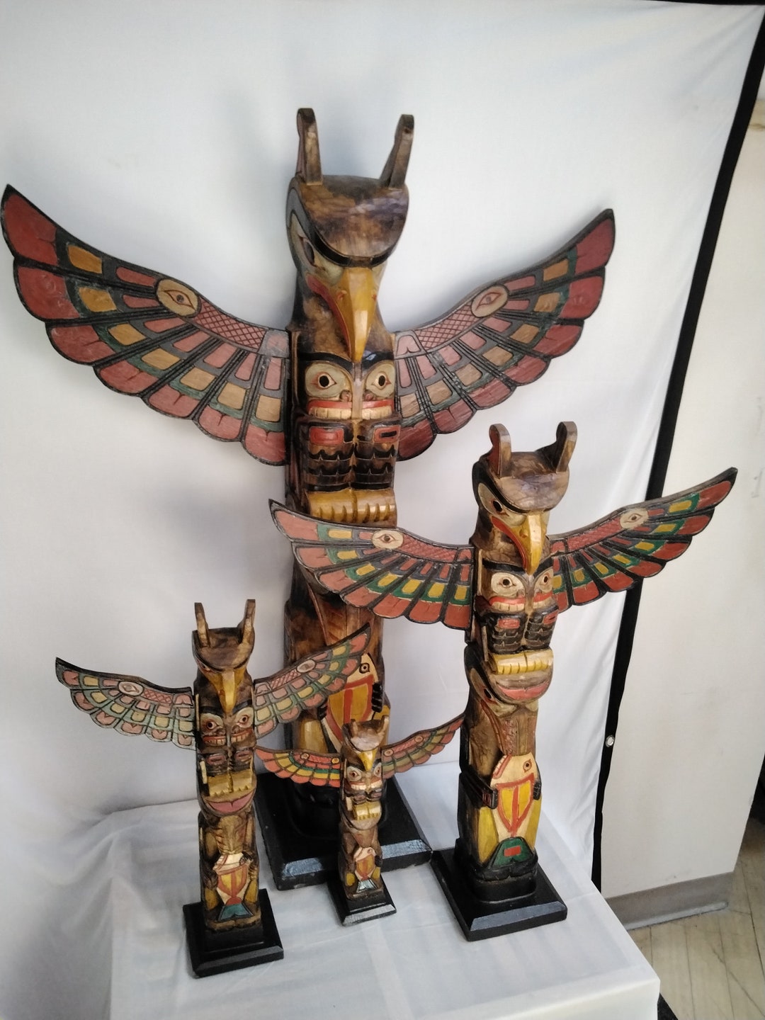 Native Style Totem Handmade, Very Detailed - 5 Sizes! - Etsy