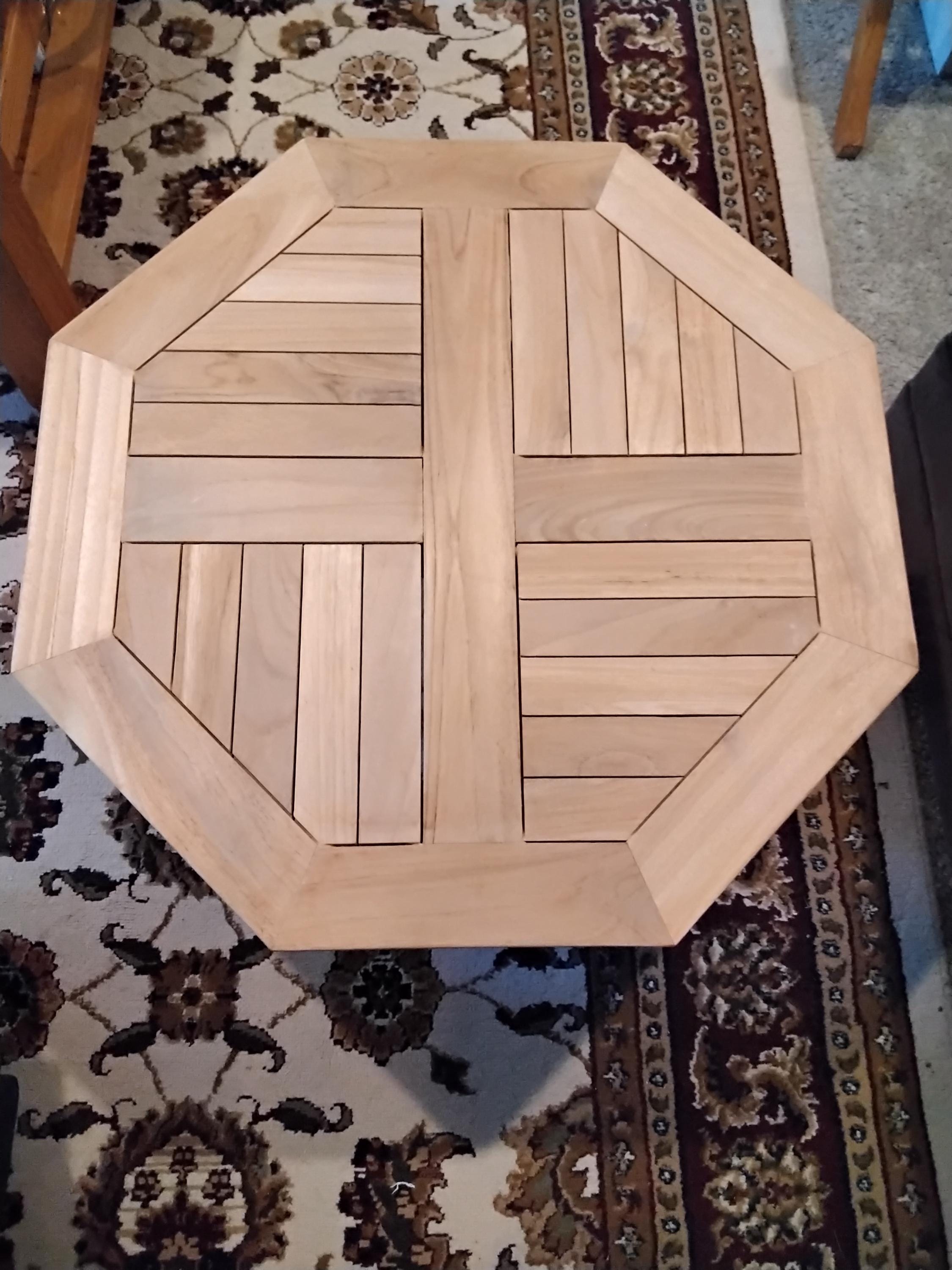 TEAK Octagon Table Top-perfect for Boats, Rvs or Whatever! - Etsy