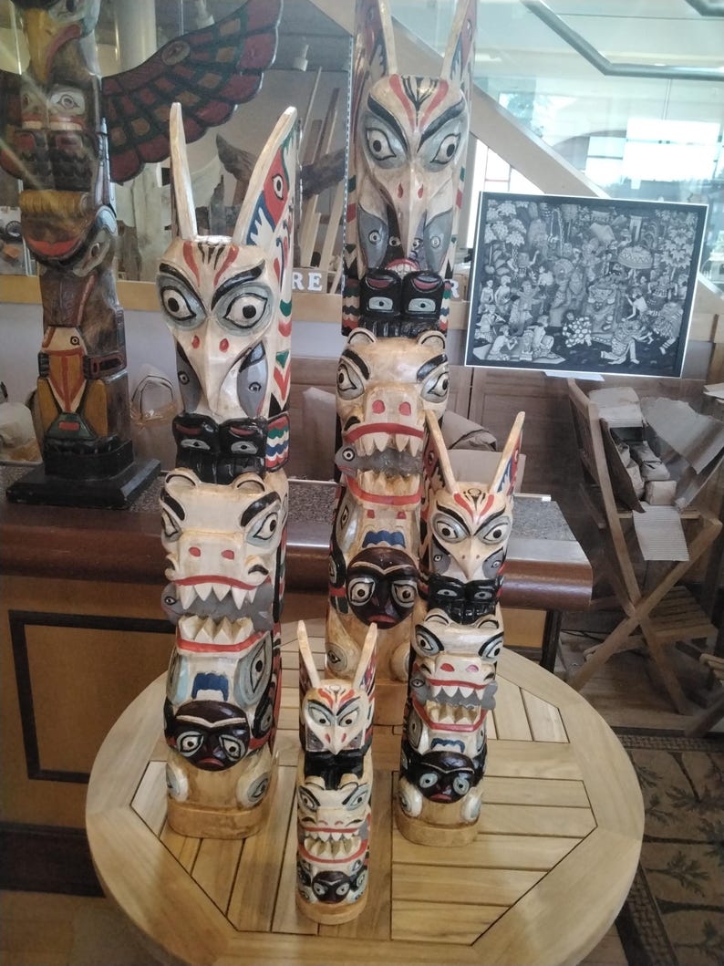 Totems - Hand-carved! 4 Sizes! - Etsy